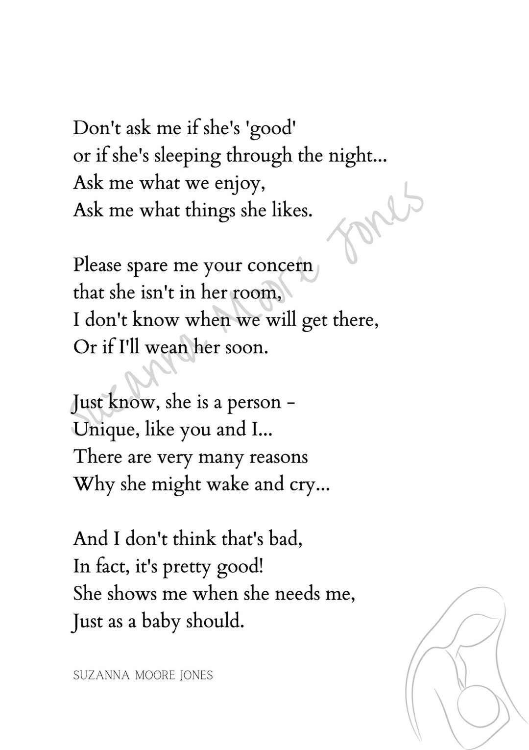 Don't Ask Me If She's Good or If She's Sleeping Through the Night ...