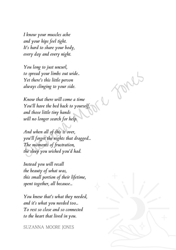 I Know Your Muscles Ache A4 Printable Poem | Etsy