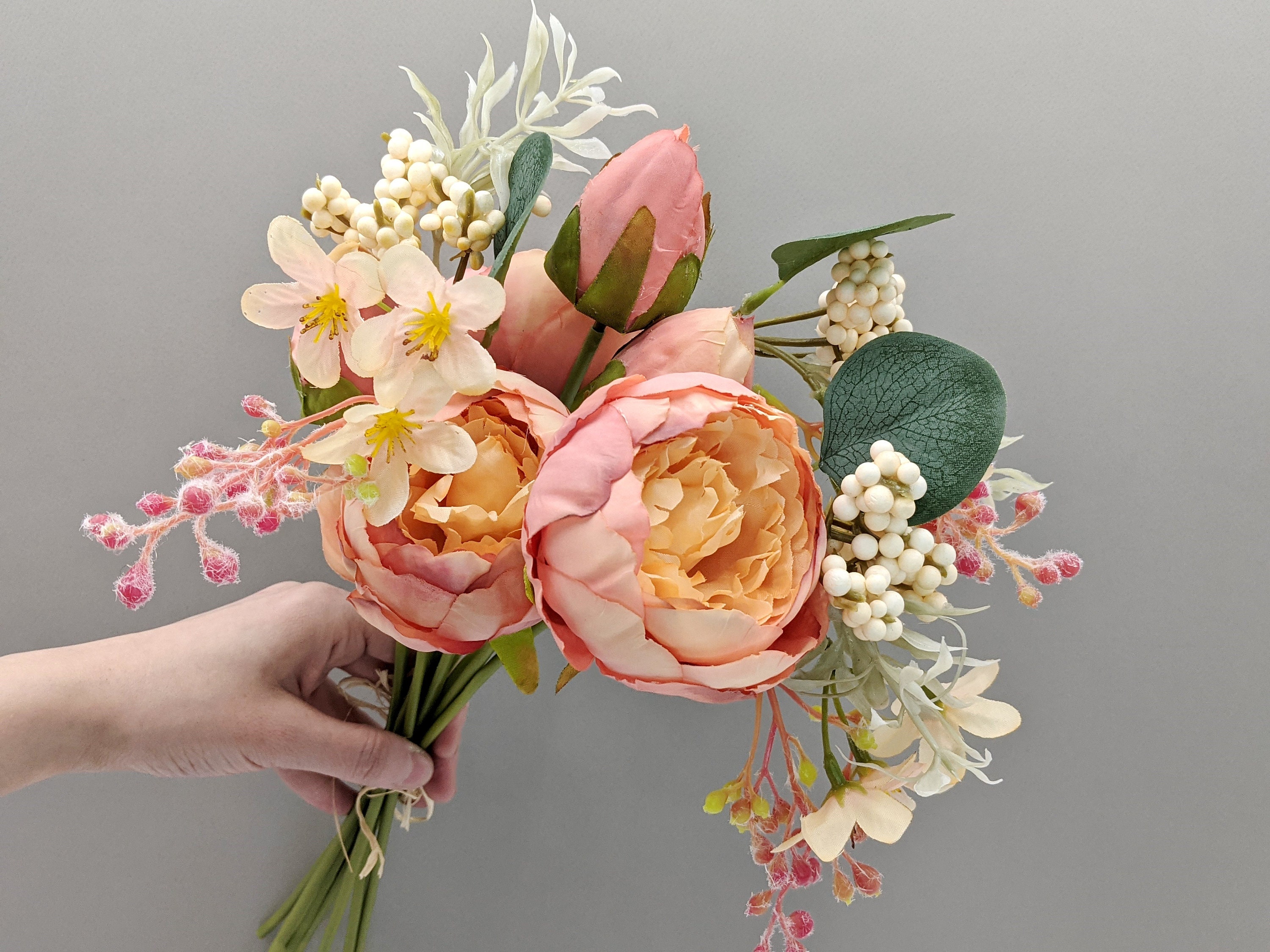 Peach Peonies Bouquet