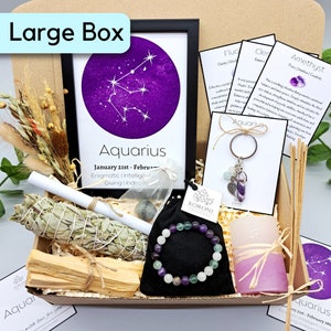 AQUARIUS Gift Box, Aquarius Zodiac Kit, Astrology Gift, February ...
