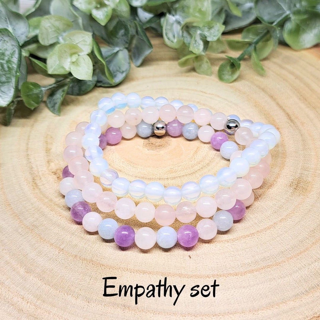 EMPATHY & COMPASSION Crystal Bracelet Set, Crystals for Empathy ...
