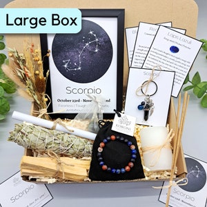 SCORPIO Zodiac Gift Box, Scorpio Crystal Set, Scorpio Birthstone Kit ...