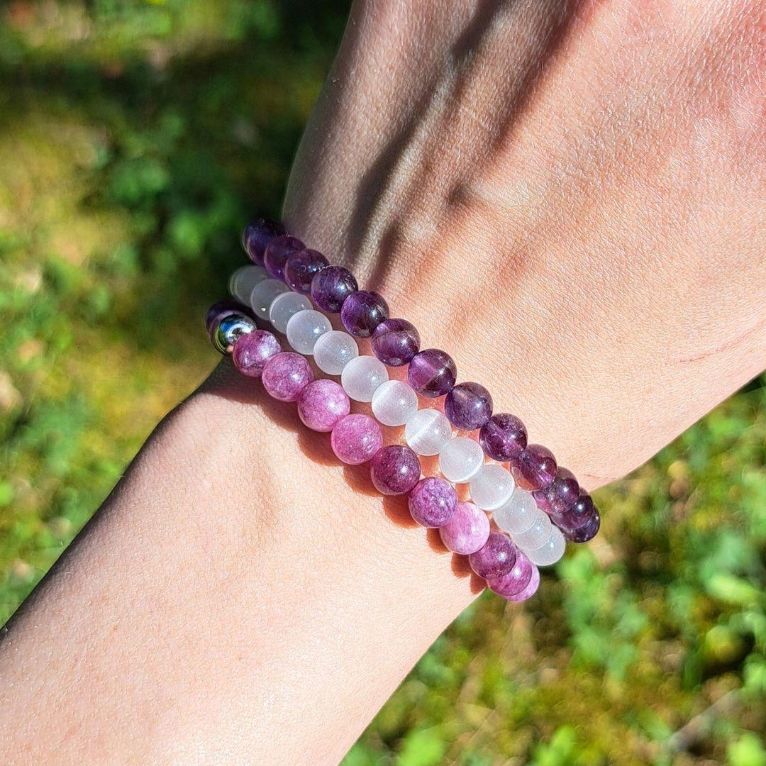 Crystal Bracelets for Women, Stone Bracelet Set Healing, Crystal ...