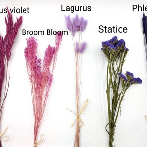 Purple Dried Flowers, Purple Cake Flowers, Purple Faux Flowers, Purple ...