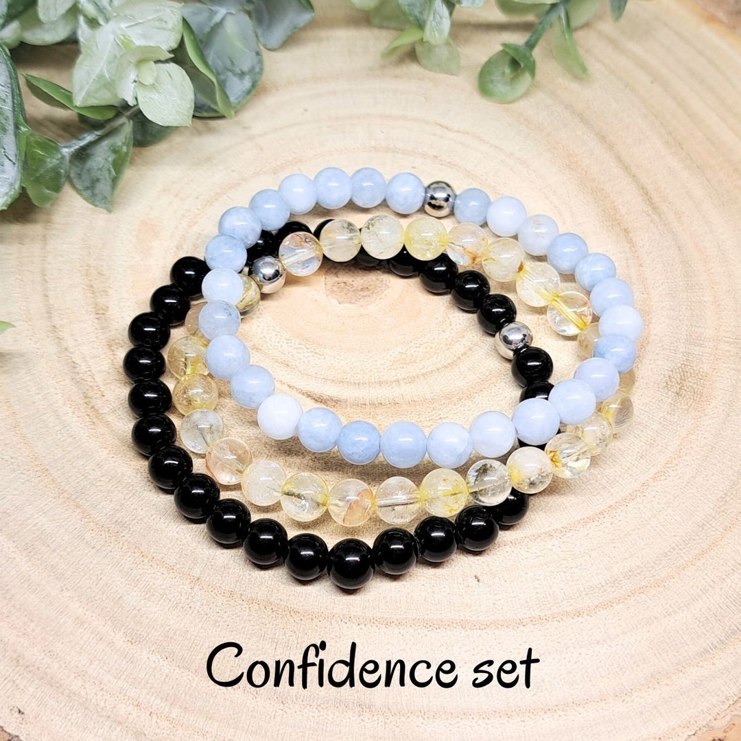 CONFIDENCE & EMPOWERMENT Gift for Women, Crystal Bracelets Beaded ...