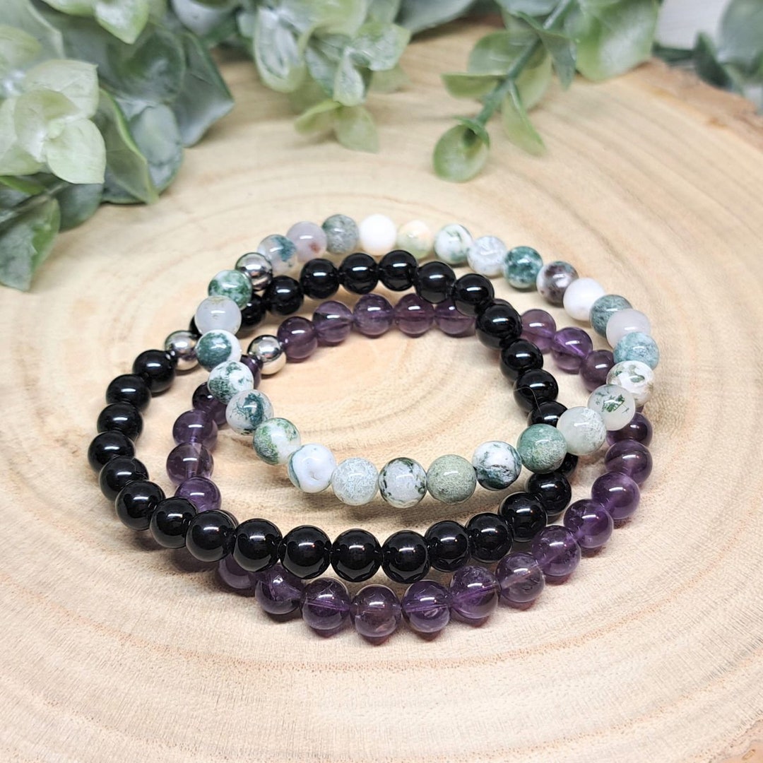 ADDICTION RECOVERY Jewelry Set, Healing Crystal Bracelets, One Day at a ...