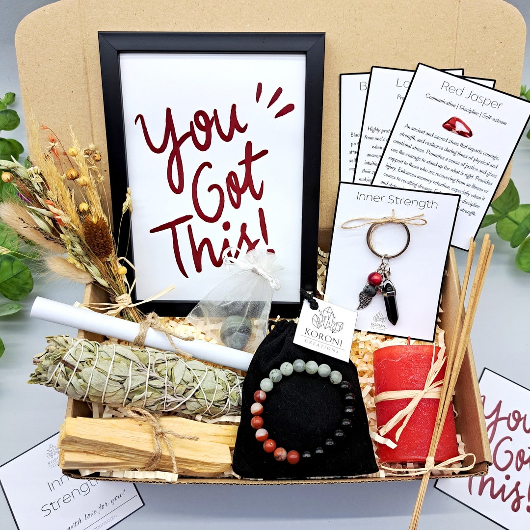 INNER STRENGTH Gift Box, You Got This Gift Box, Crystal Bracelet for ...