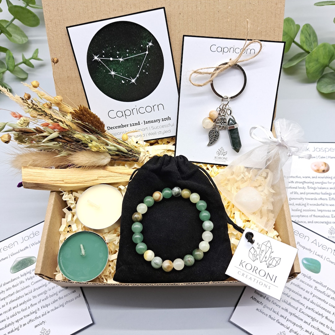 Capricorn Zodiac Box, Capricorn Zodiac Set, Capricorn Crystal Box ...