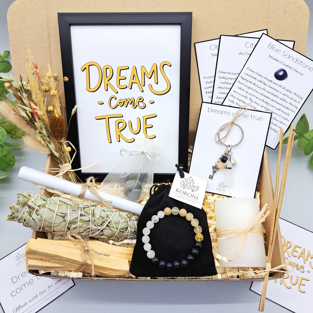 DREAMS COME TRUE Gift Box, Follow Your Dreams Bracelet, Dream Big Gift ...