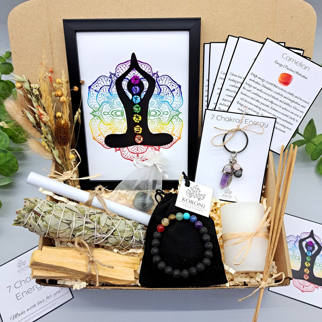 7 CHAKRAS ENERGY Gift Box Chakra Crystals Set 7 Chakra - Etsy