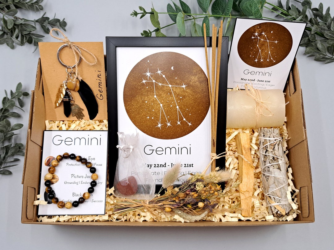 Gemini Gift Box Gemini Crystal Gift Gemini Birthday Box - Etsy