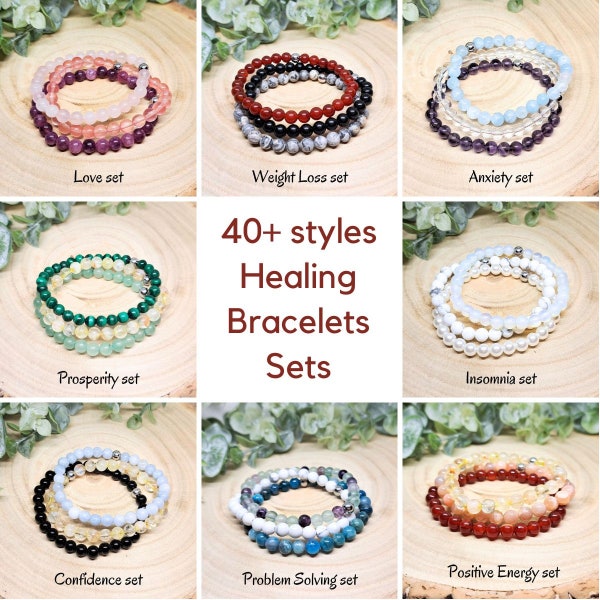 Healing Crystal Jewellery Sets - Etsy