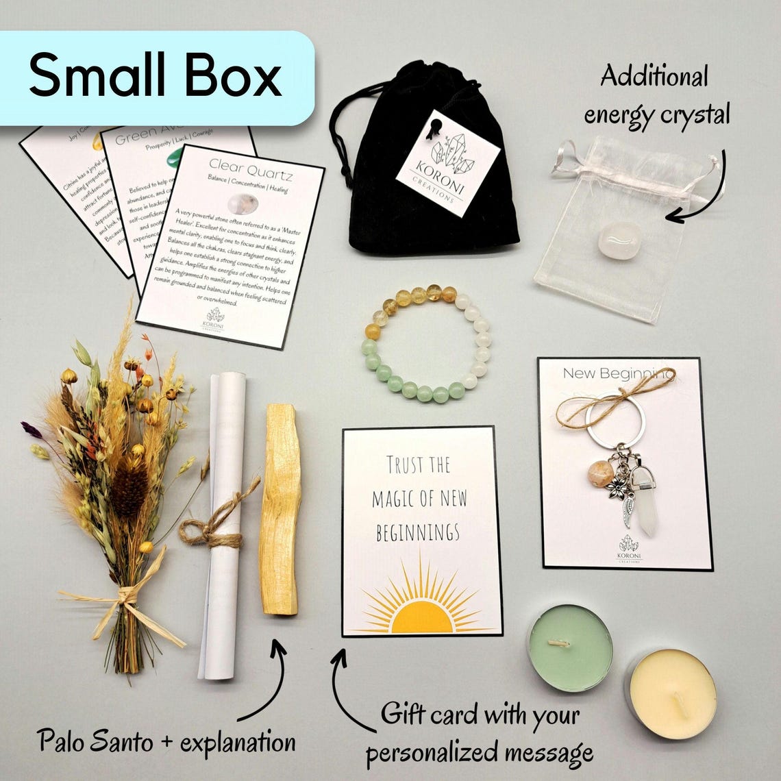 NEW BEGINNINGS Set, New Beginnings Crystals, New Start Gift Box, New ...