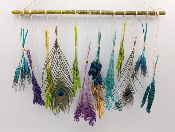 Diy Peacock Feather Wall Art