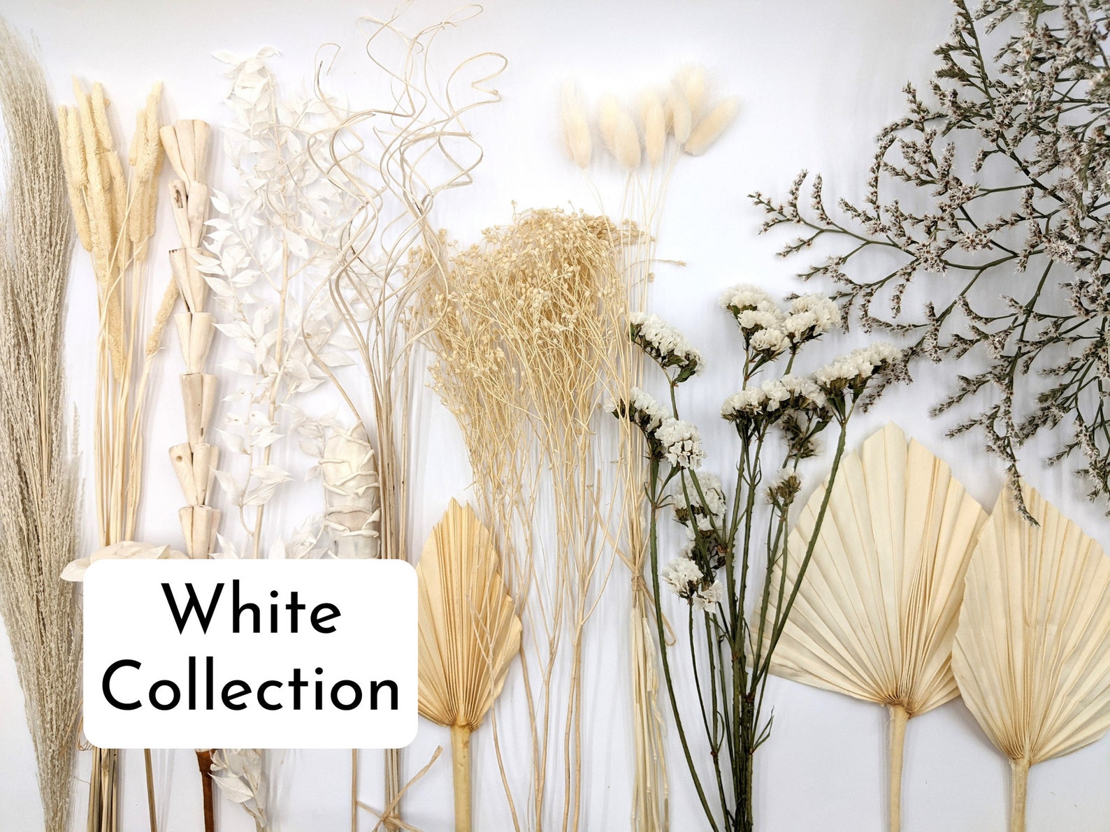 White Dried Flowers Dried Flowers Arrangement White - Etsy