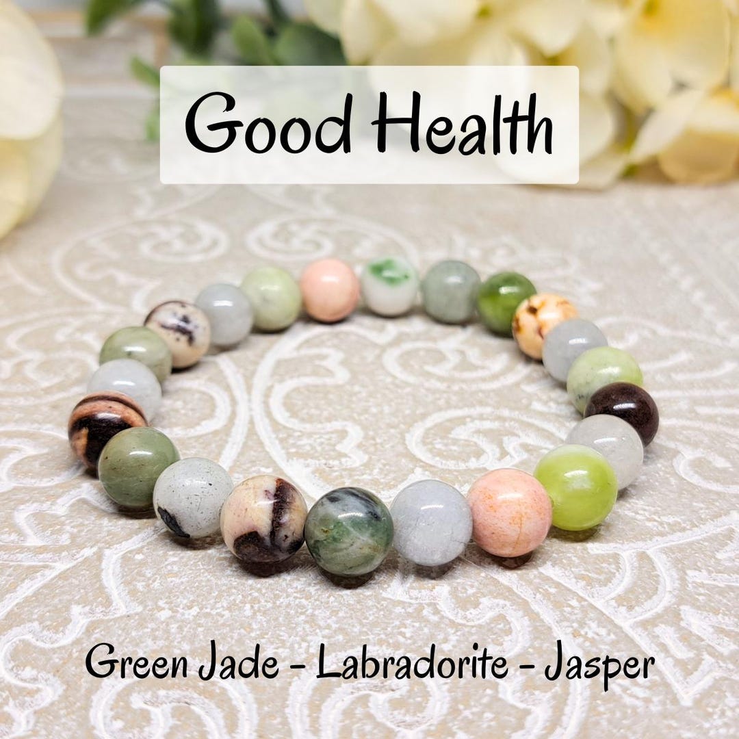 Good Health Bracelet, Healing Beaded Bracelet, Mental Health and Stress ...