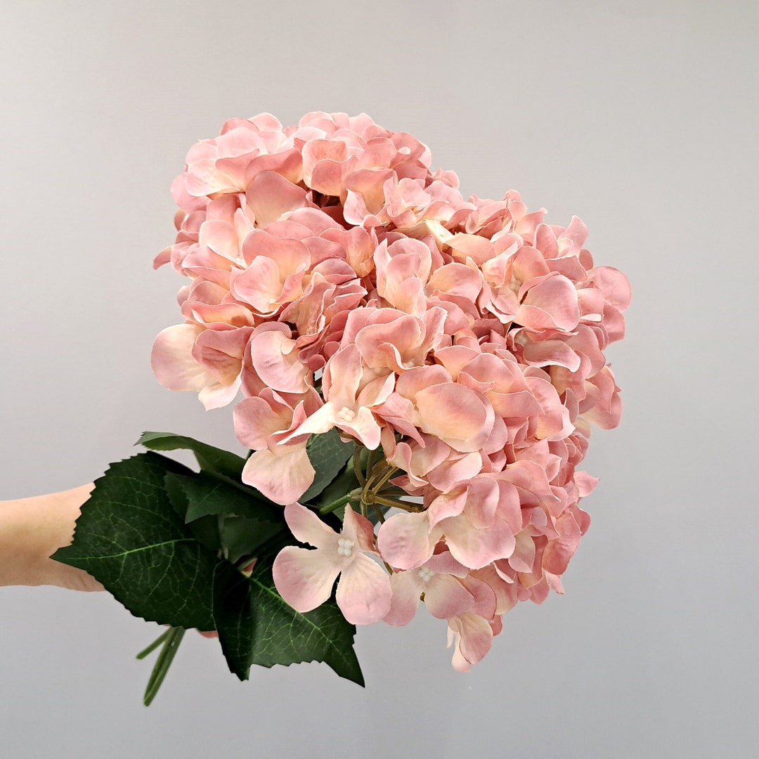 Pink Hydrangea Bouquet Pink Hydrangea Arrangement Faux Pink - Etsy