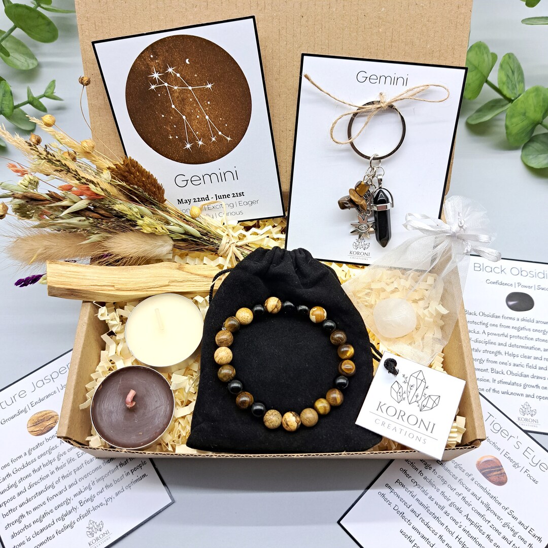 GEMINI Zodiac Crystal Set, Gemini Zodiac Birthstones, Crystal Kit for ...