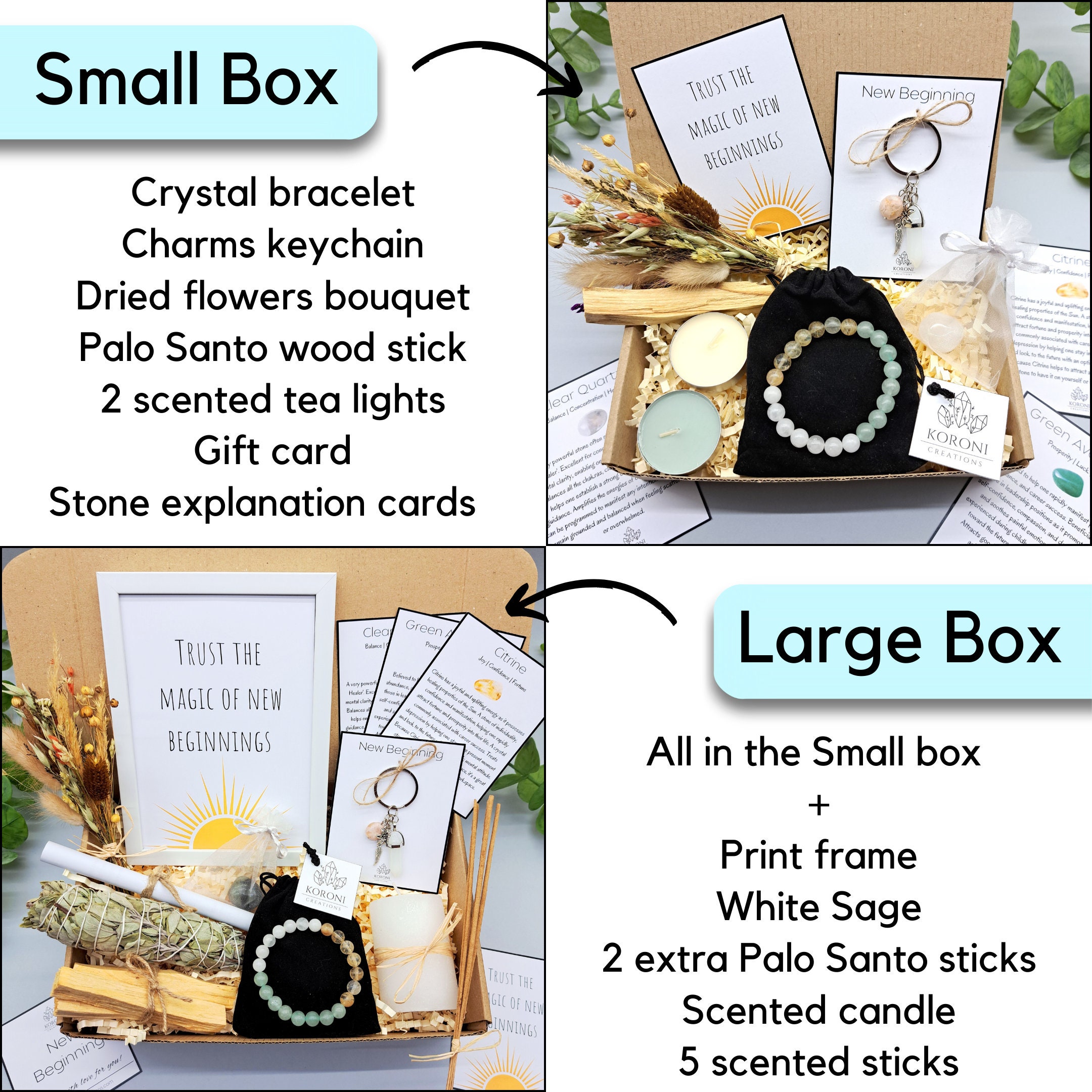 NEW BEGINNINGS Set, New Beginnings Crystals, New Start Gift Box, New ...