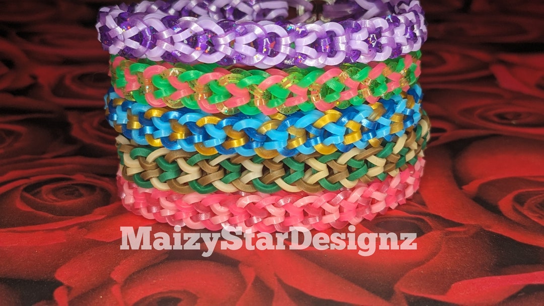5 Inverted Fishtail Rainbow Loom Bracelets 5 FOR 5 - Etsy