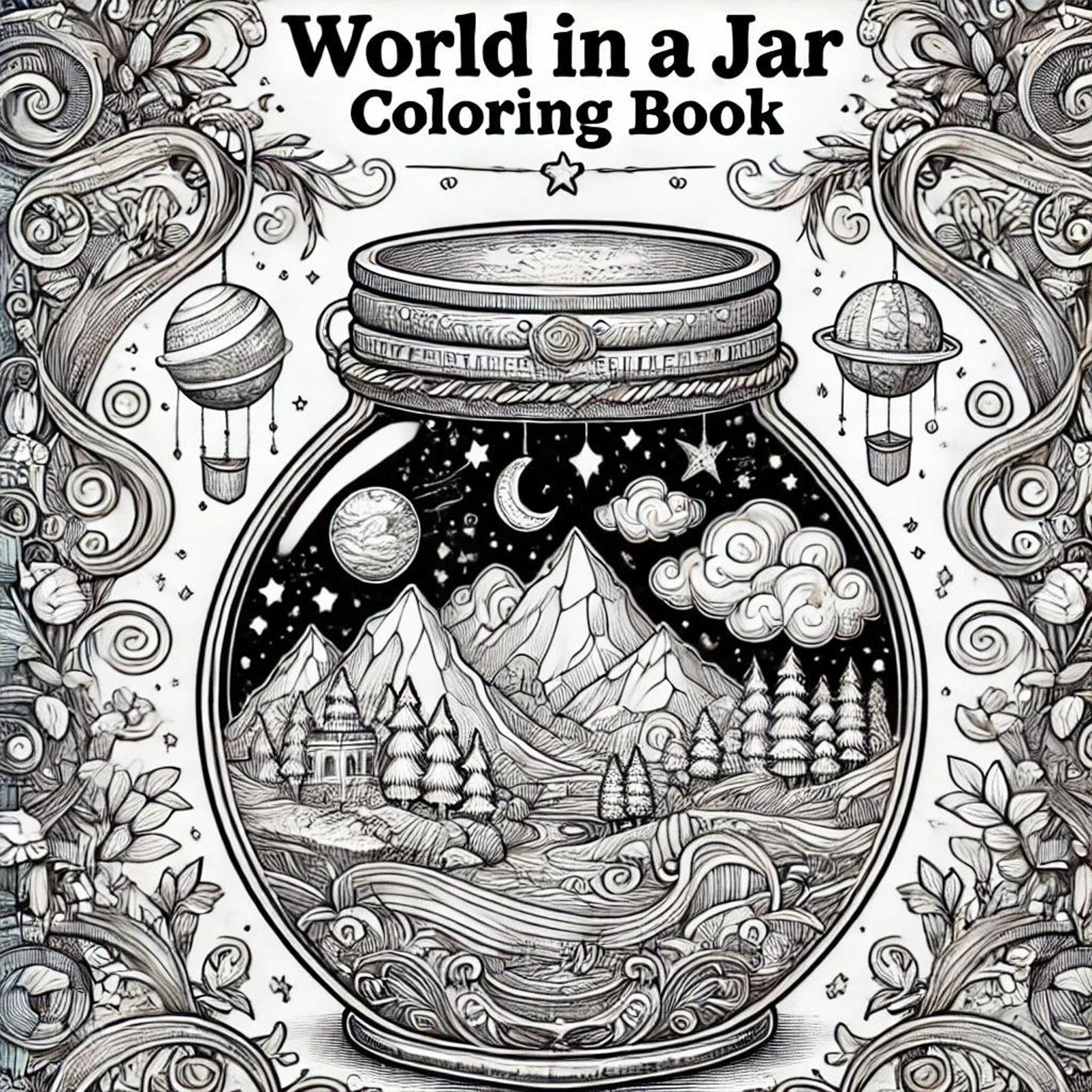 World in a Jar Coloring Book Pages - Backgrounds Coloring Book ...
