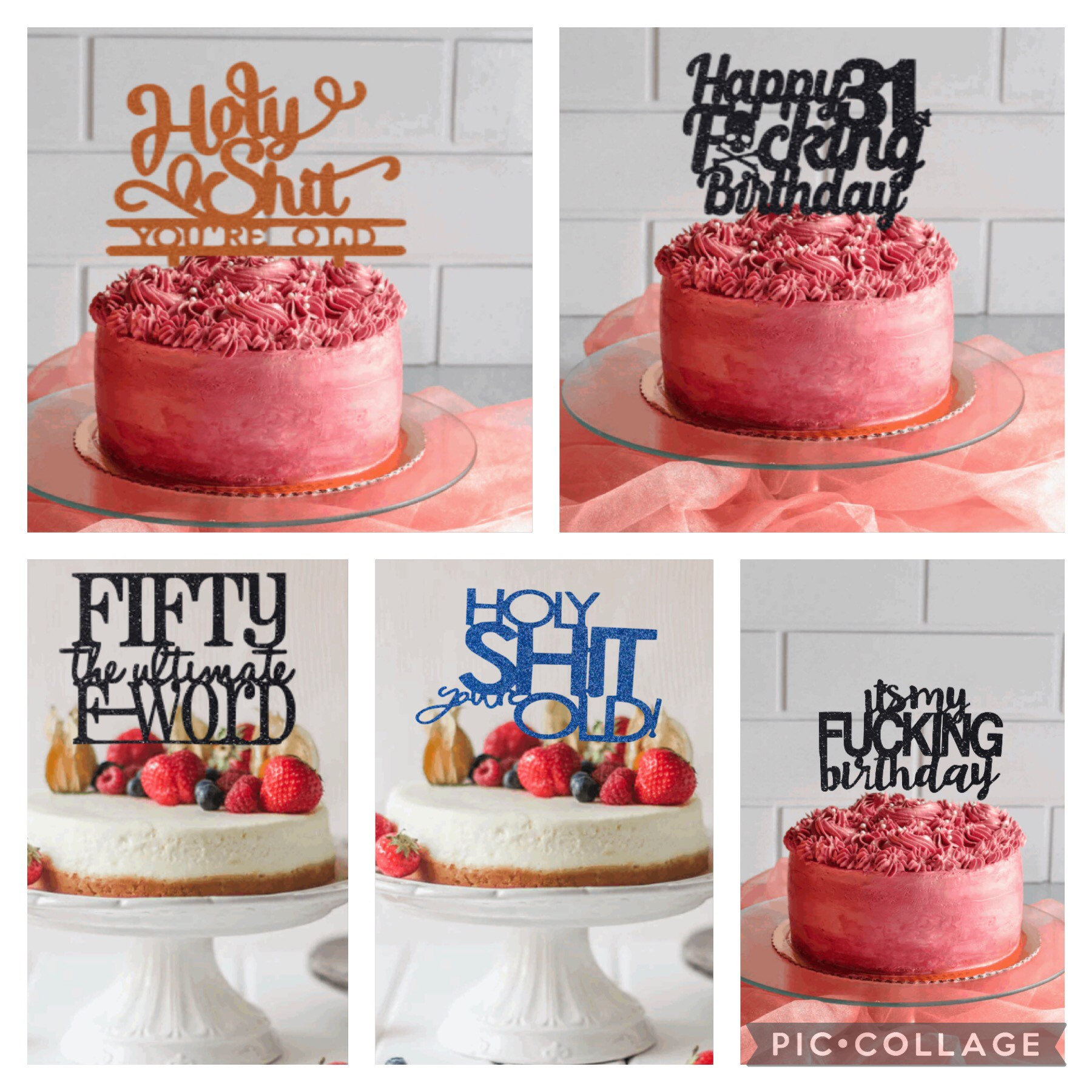 Custom Naughty Funny Cake Topper For Birthday Or Celebration Etsy