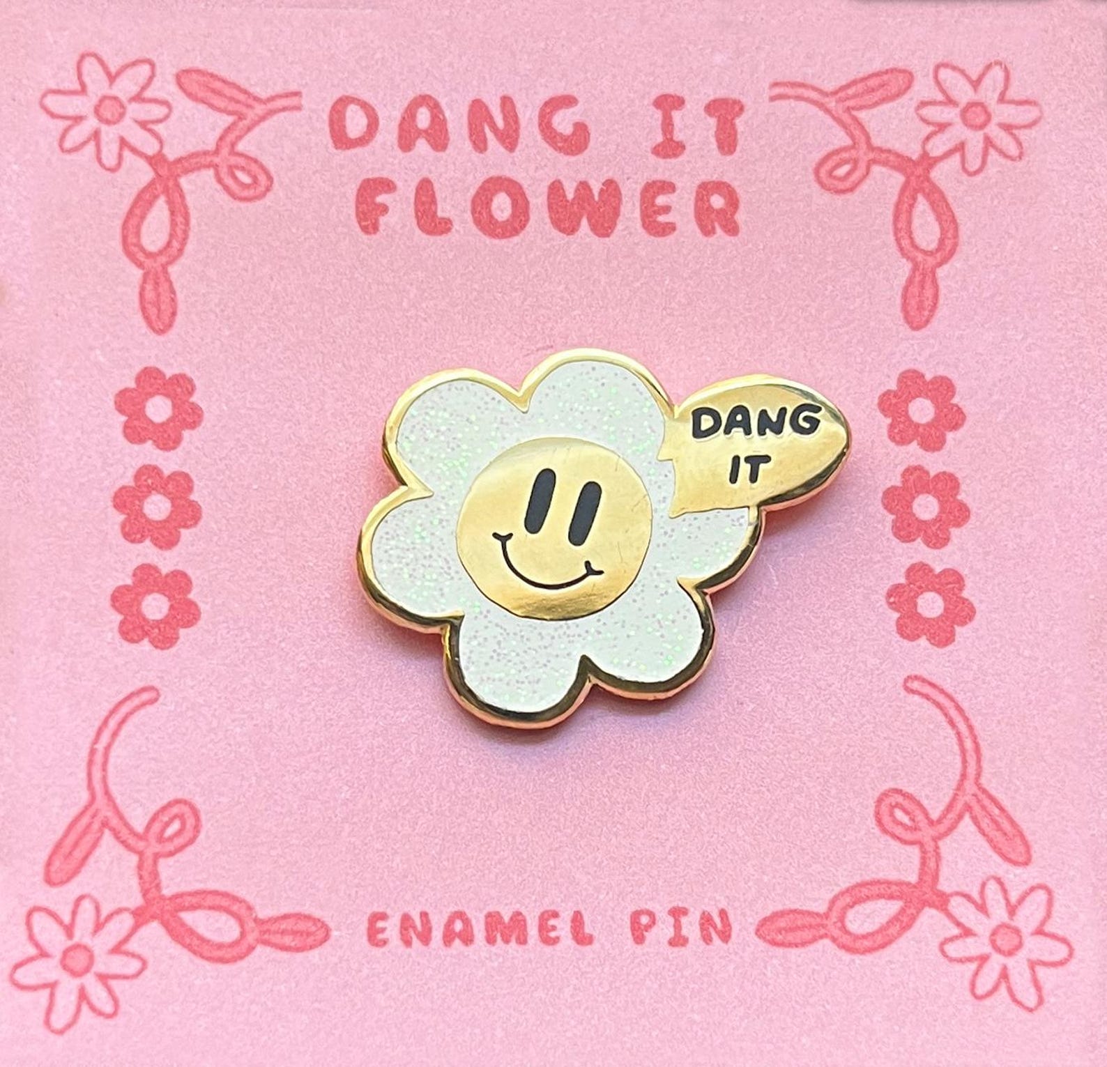 Dang It Daisy Hard Enamel Pin - Daisy Enamel Pin - Flower Enamel Pin ...