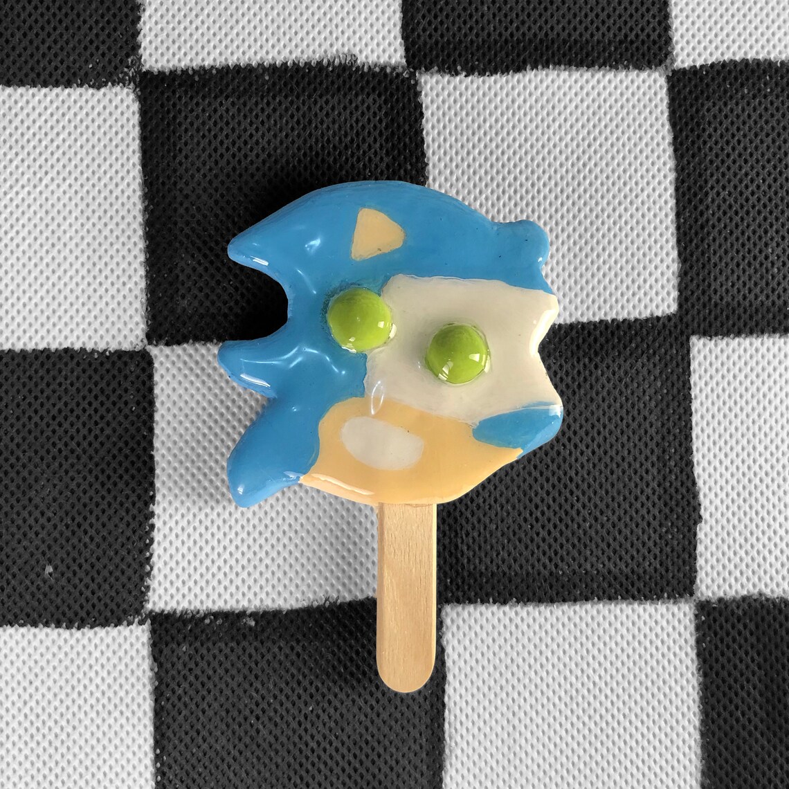 Sonic Popsicle Handmade Clay Magnet | Etsy