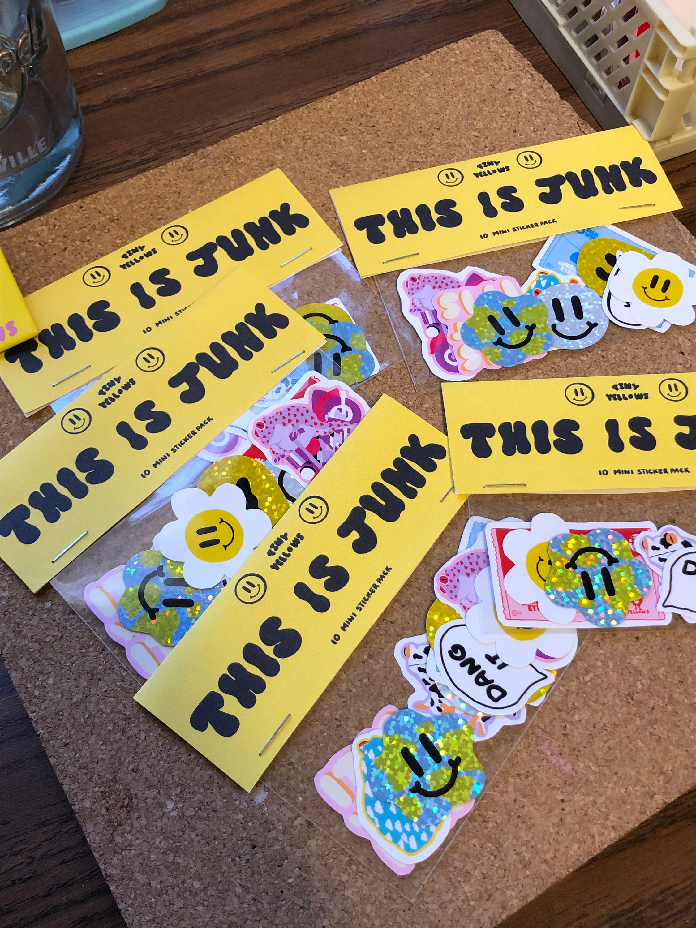 This is Junk Mini Sticker Pack 10 Random Mini Stickers - Etsy