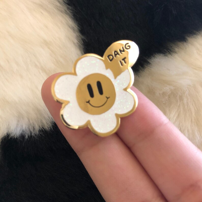 Dang It Daisy Hard Enamel Pin - Daisy Enamel Pin - Flower Enamel Pin ...