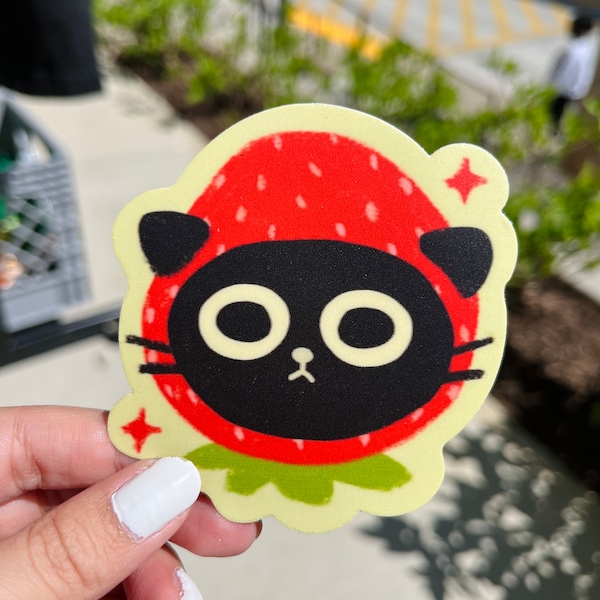 Strawberry Cat - Etsy