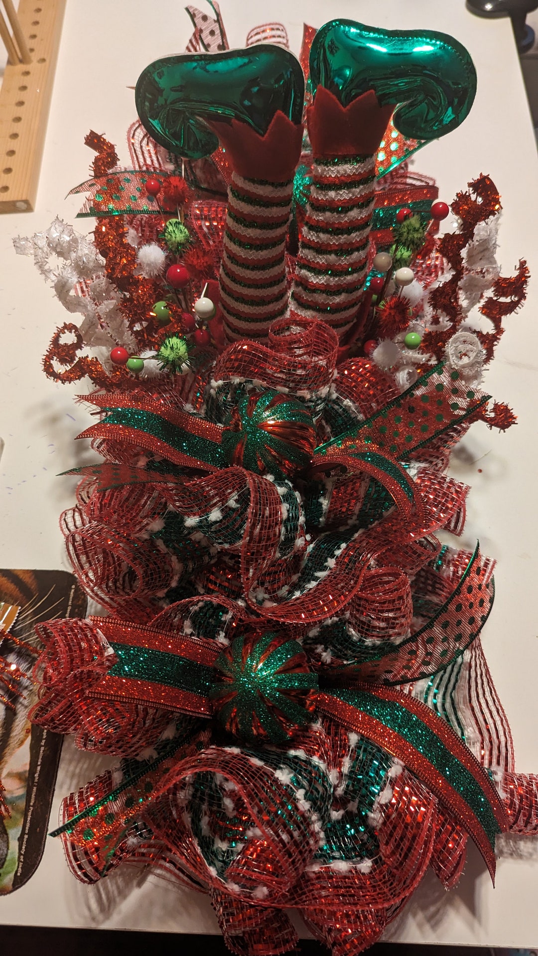 Elf Table Swag Centerpiece paint Stick Swag - Etsy