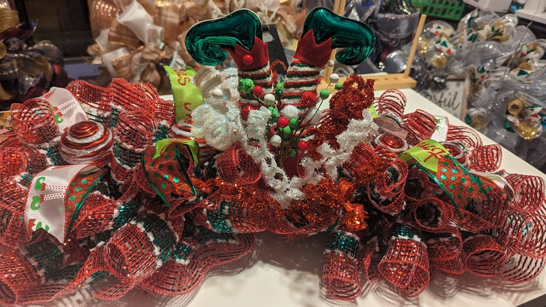 Elf Table paint Stick swag Centerpiece - Etsy