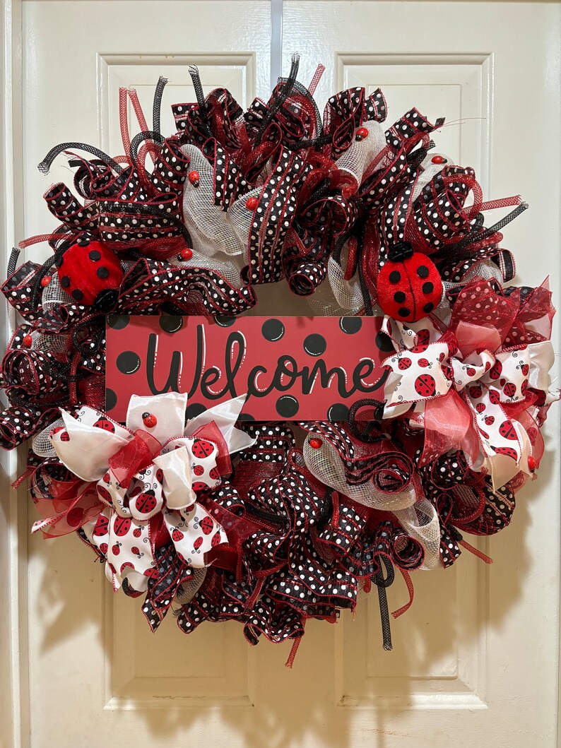Ladybug Wreath - Etsy