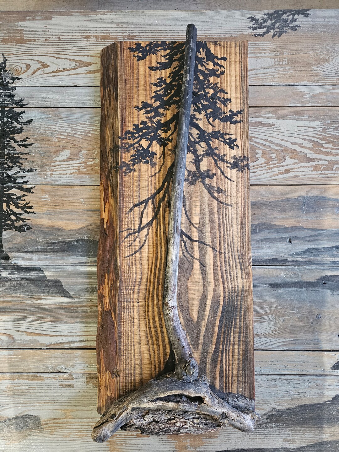 Available Handmade 3D Live Edge Wall Art Decor on Wood Ready to Hang on ...