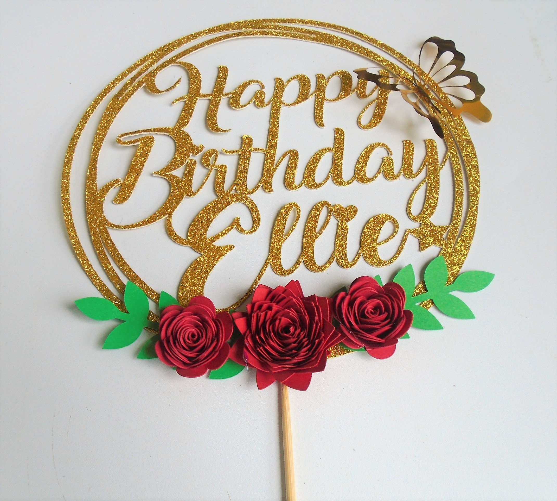 Personalized cake topper Custom Name cake topper Party | Etsy