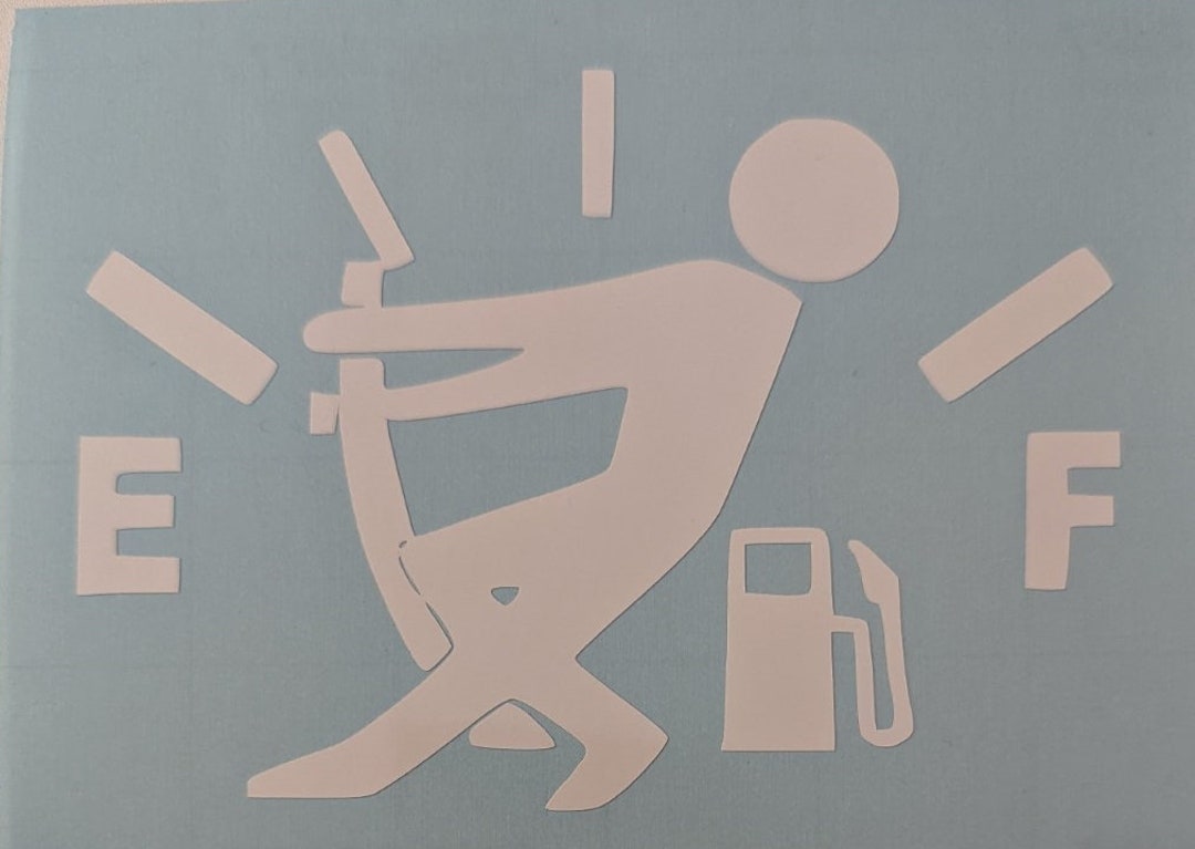 Funny Gas Gauge Male Decal - Etsy
