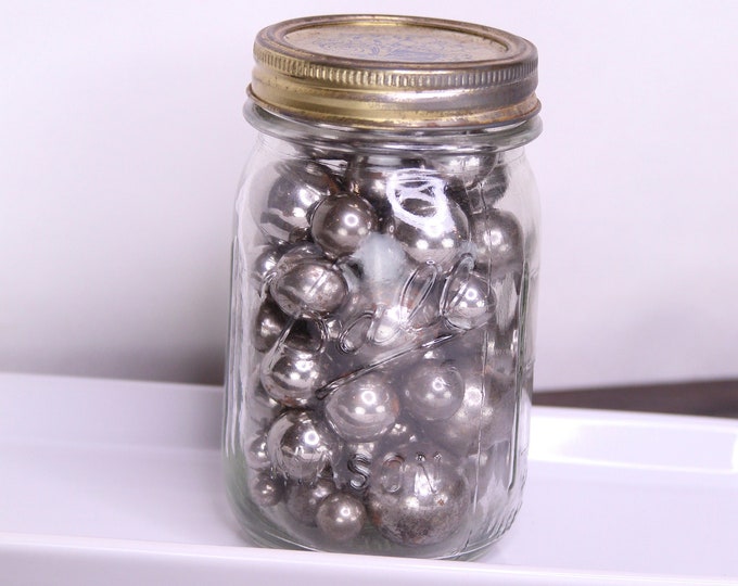 Vintage Steel Marbles in 1960 Ball Mason Jar, Steely Marbles Assorted ...
