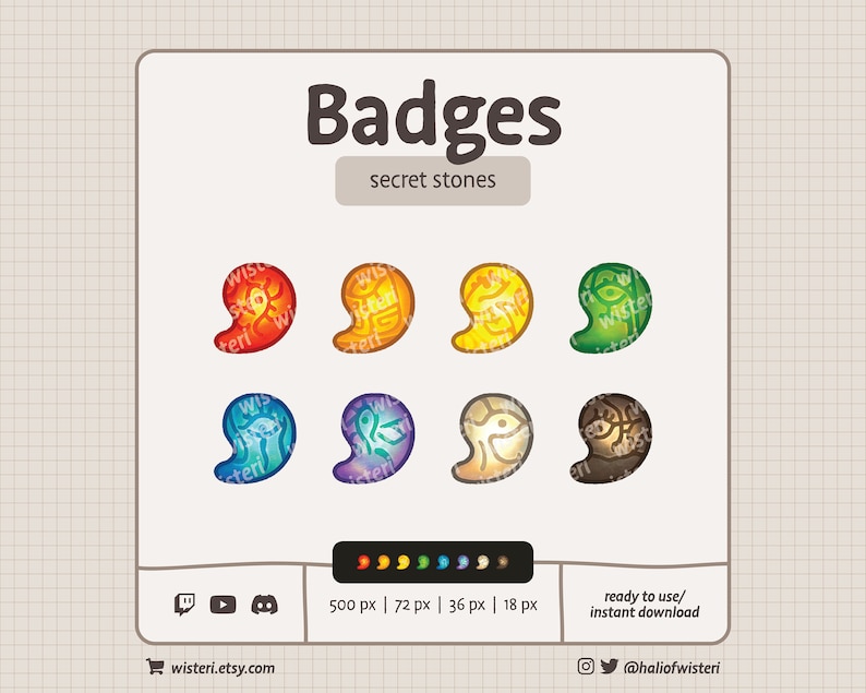 Sages' Secret Stone Badges | Zelda: Tears of the Kingdom Inspired ...