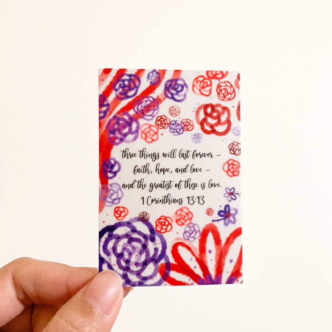 Greatest is Love Sticker, Bible Verse Sticker - Etsy