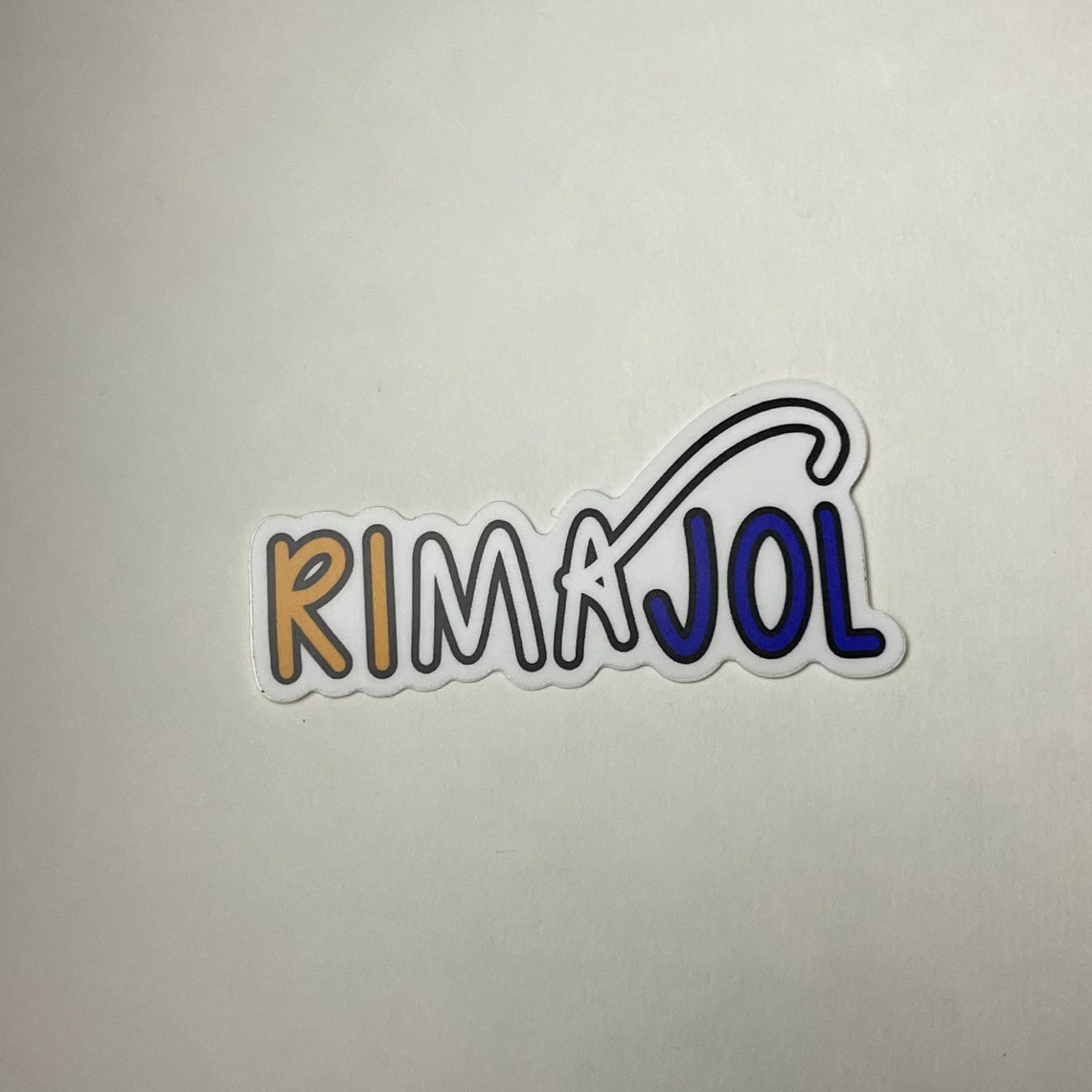 Rimajol Sticker, Marshallese Decal, Orange Blue White Lettering, Majol ...