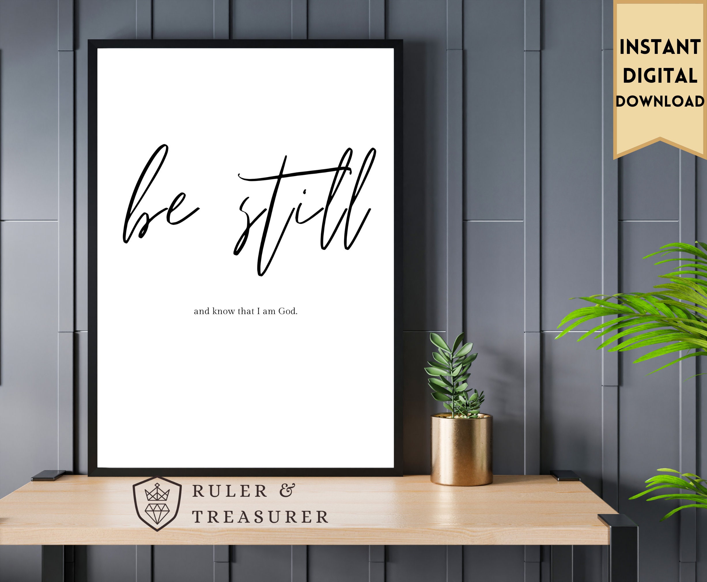 Be Still and Know That I Am God Quote Printable Poster - Etsy