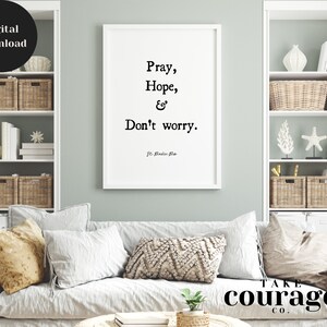 St. Padre Pio Quote Print, Inspirational Christian Poster (digital ...