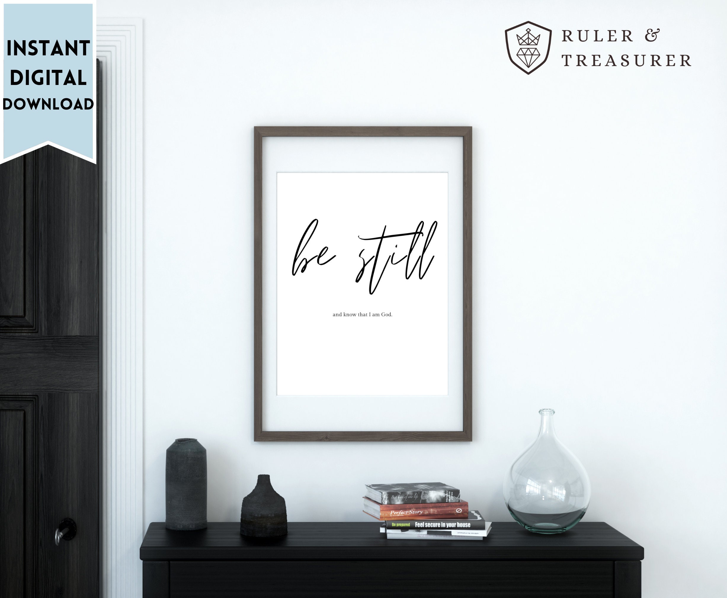 Be Still and Know That I Am God Quote Printable Poster - Etsy