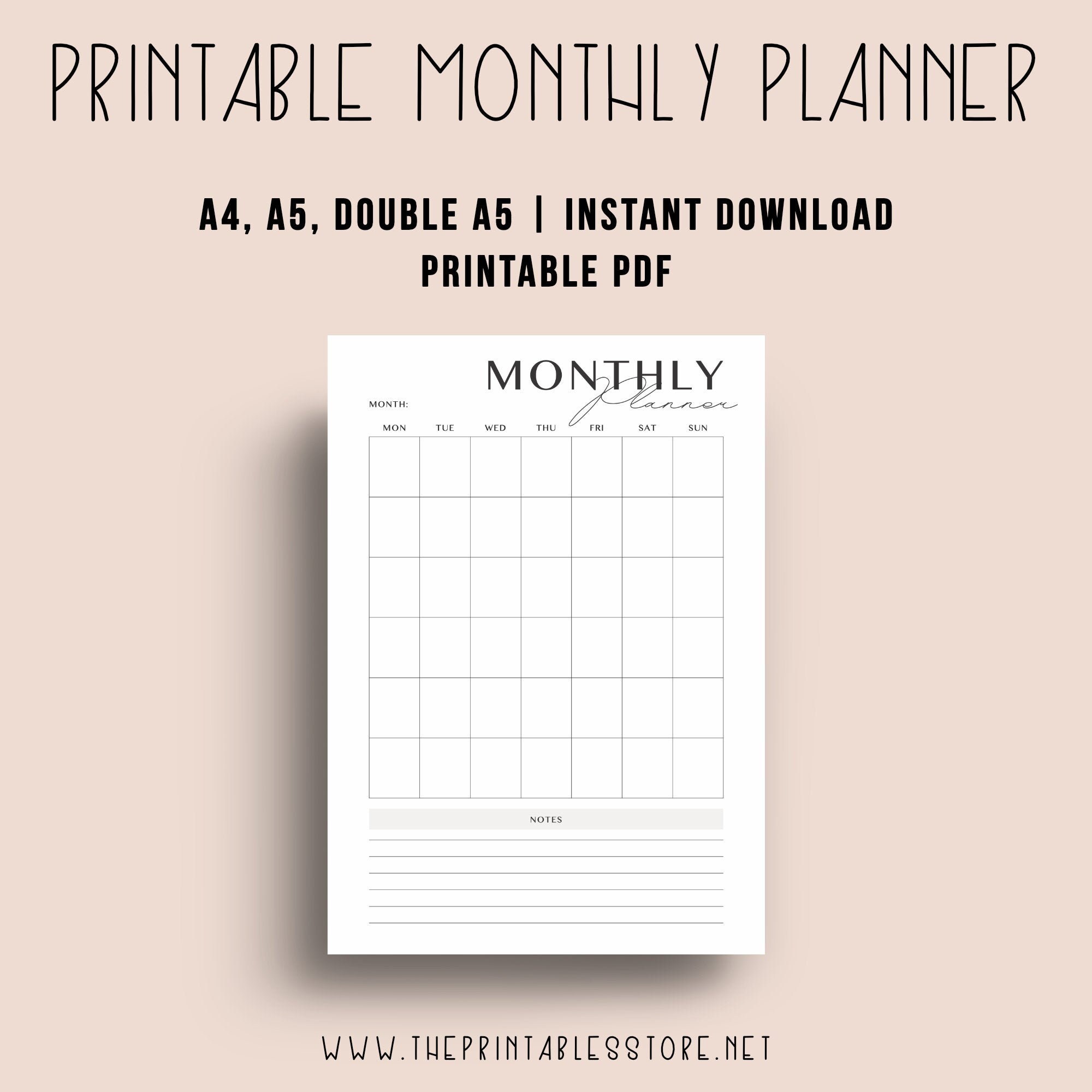 Teacher Monthly Planner Printable, Project Planner, Student Planner ...