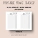 Movie Tracker Printable, Movie Journal, Movie Night, Movie Themed Gifts ...