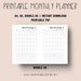 Teacher Monthly Planner Printable, Project Planner, Student Planner ...