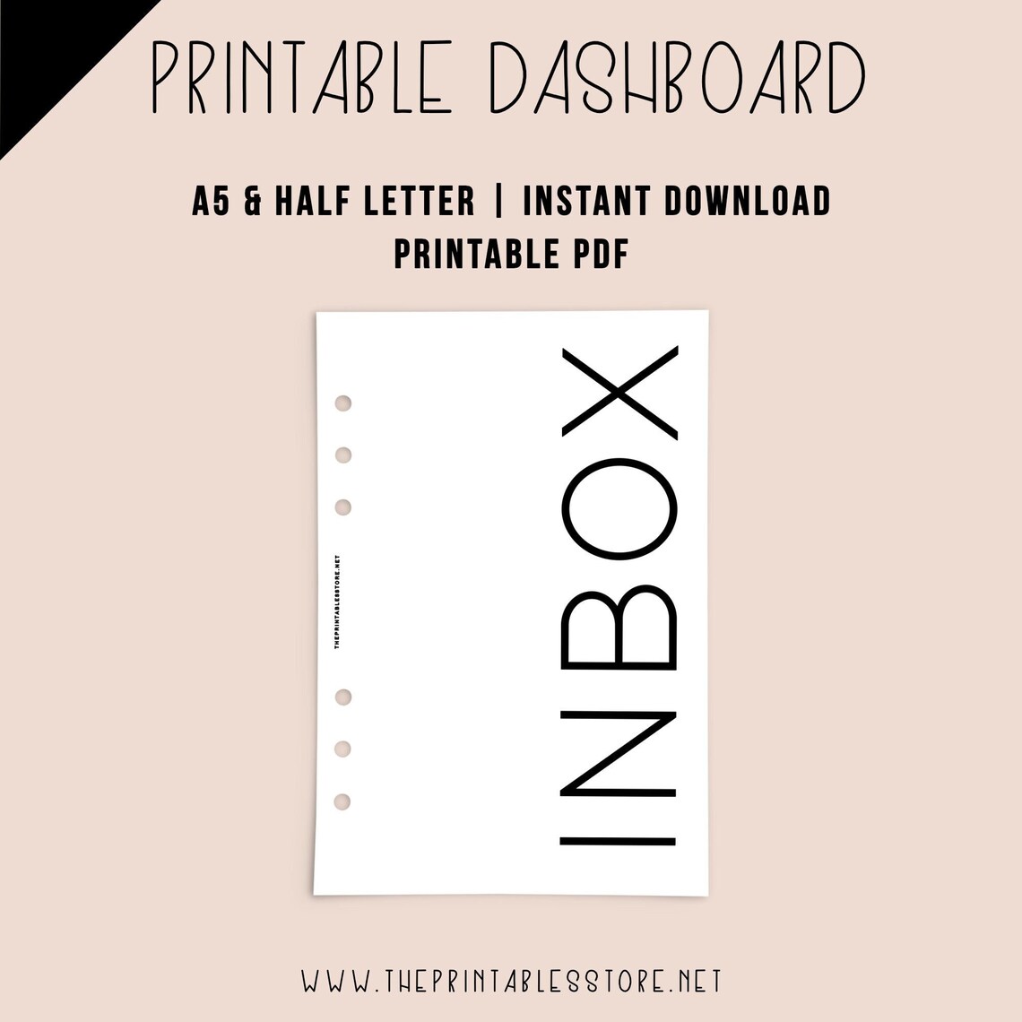 Inbox Dashboard, Printable Inserts, Planner Divider, Minimal Dashboard ...