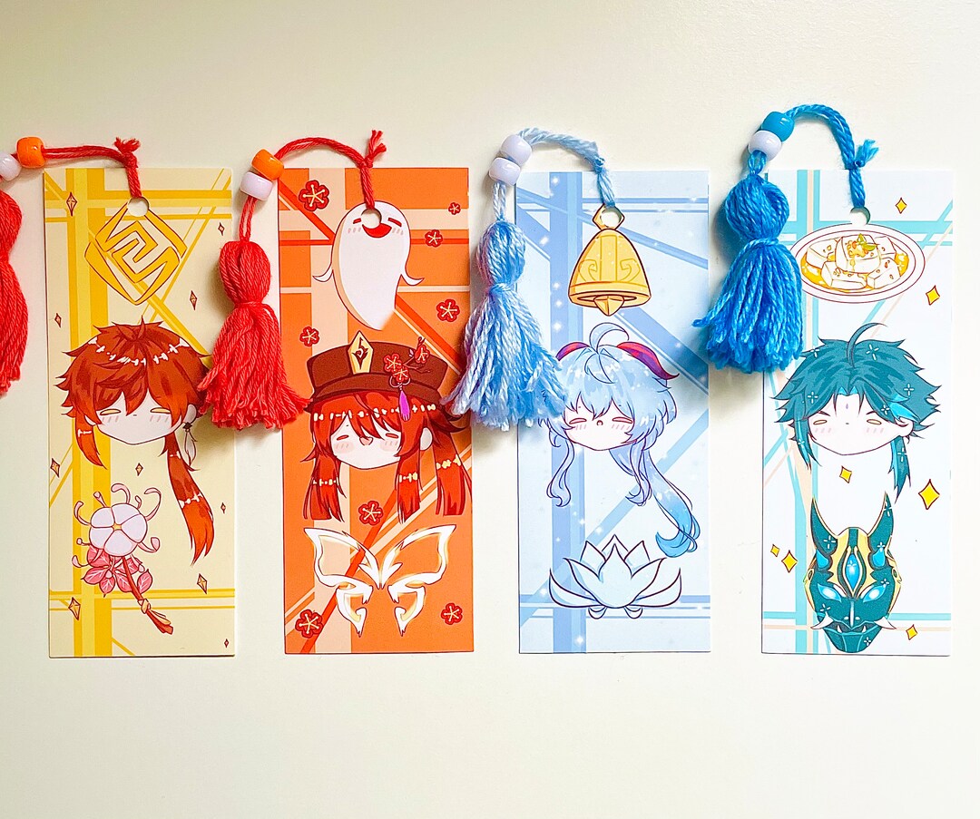 Chibi Genshin Impact Design Bookmarks Liyue Characters 2.1x5.5inch - Etsy