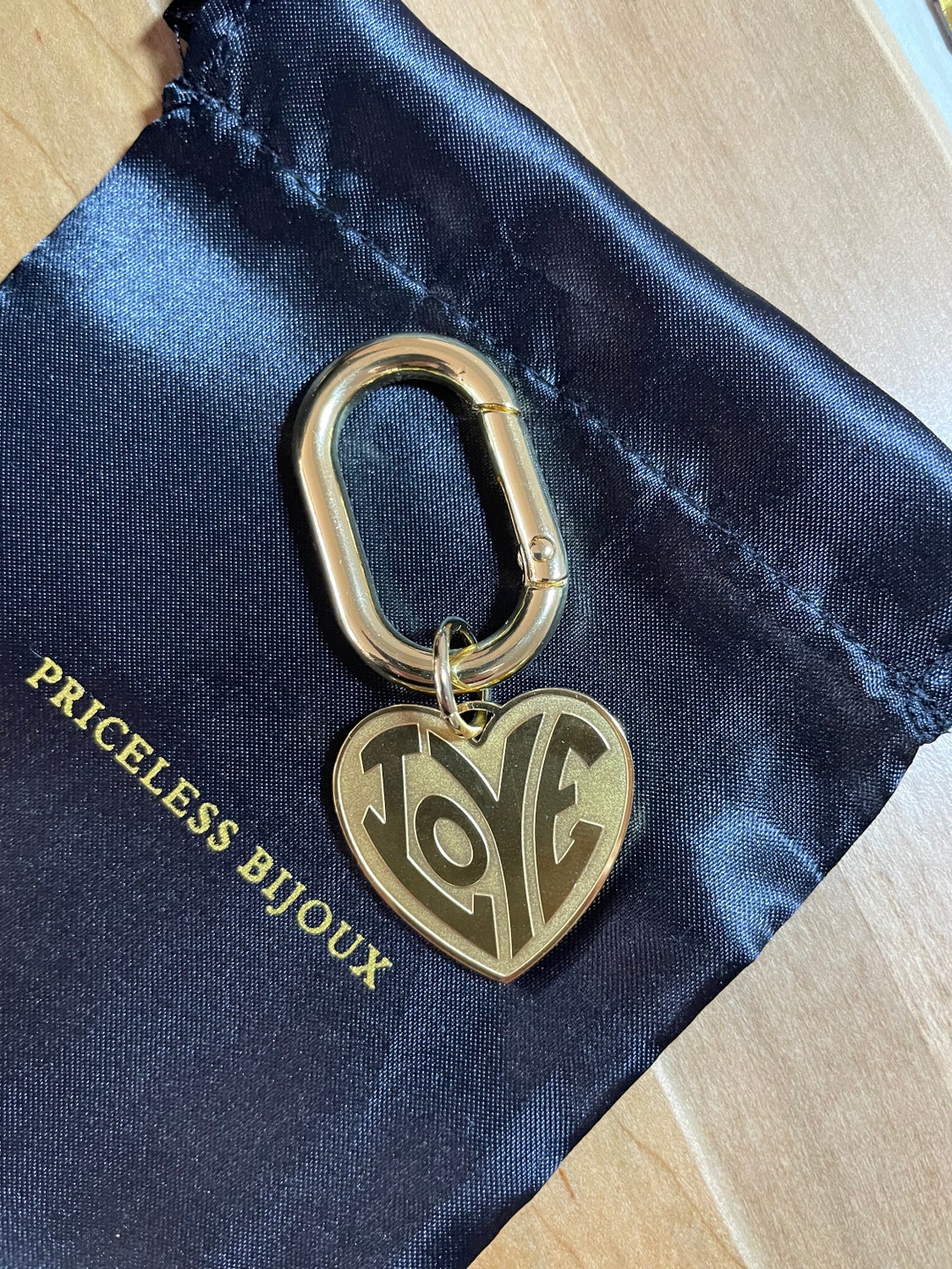 Chunky Love Heart Key Ring Key Chain Bag Ring - Etsy